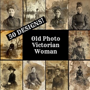 Victorian Woman Old Photo Journal Paper: 50 PNG Images (digital ...