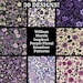 William Morris Inspired Purple Floral Seamless Patterns (digital ...