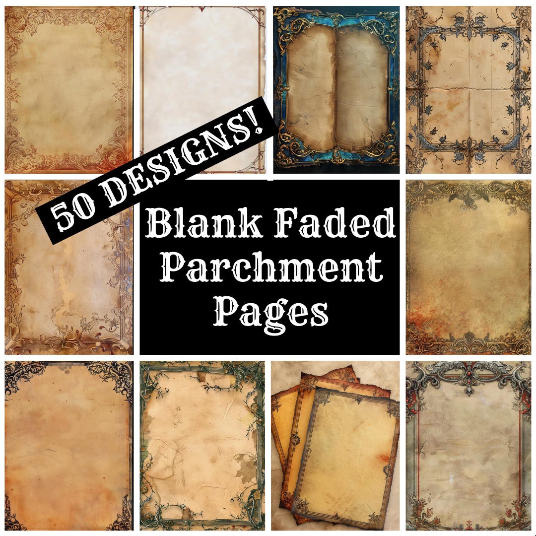 Blank Faded Parchment Pages Journal Paper, Blank Faded Parchment Pages ...