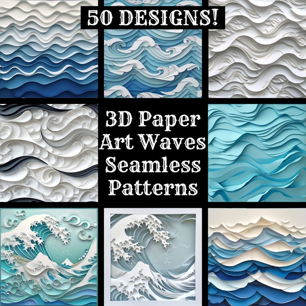 Waves Paper - Etsy