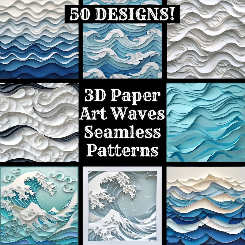 Waves Paper - Etsy