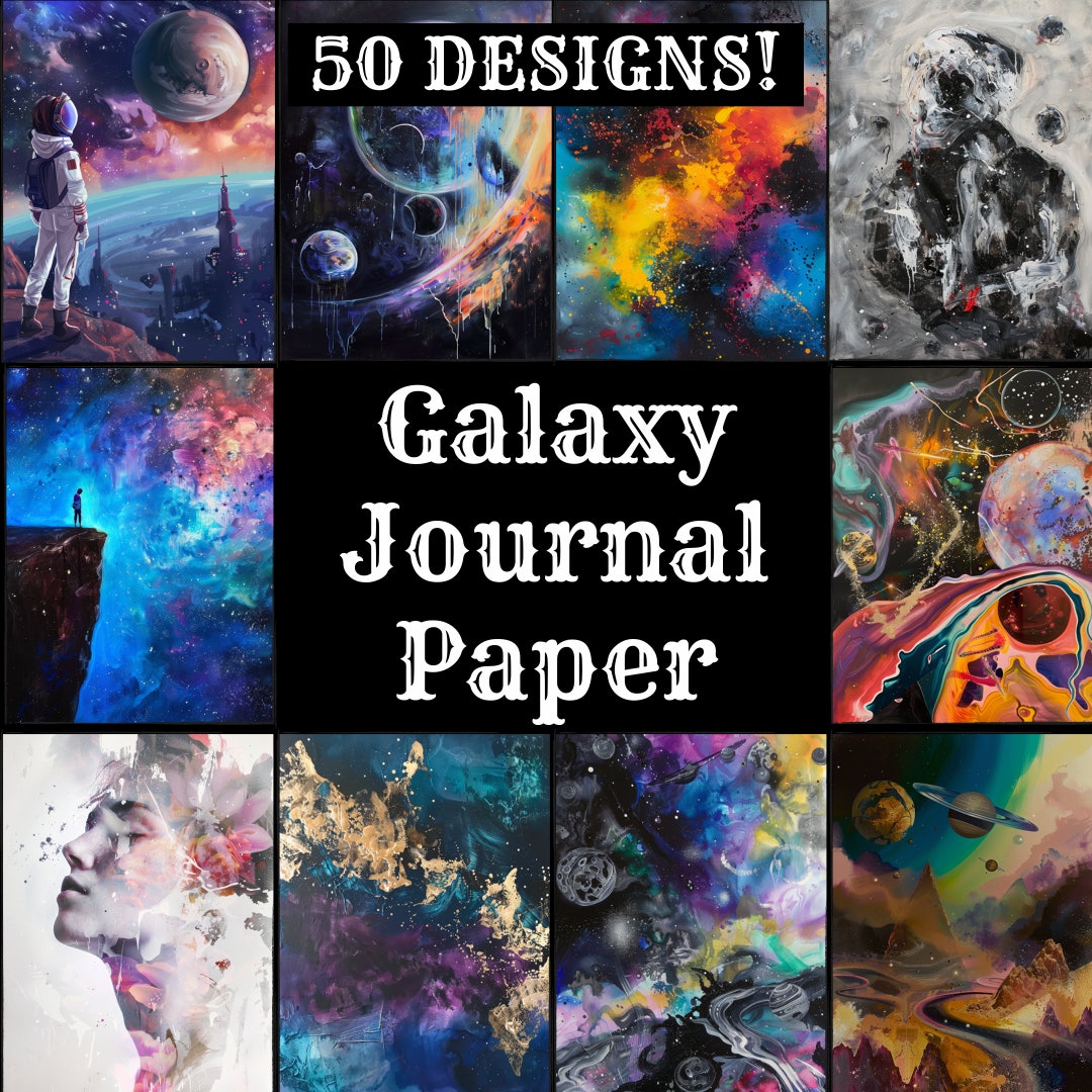 Galaxy Journal Paper, Galaxy Printable Paper, Vintage Galaxy, Galaxy ...