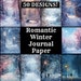 Romantic Winter Journal Paper, Romantic Winter Printable Paper, Vintage ...