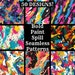 Bold Paint Spill Seamless Pattern: 50 PNG Digital Papers (digital ...