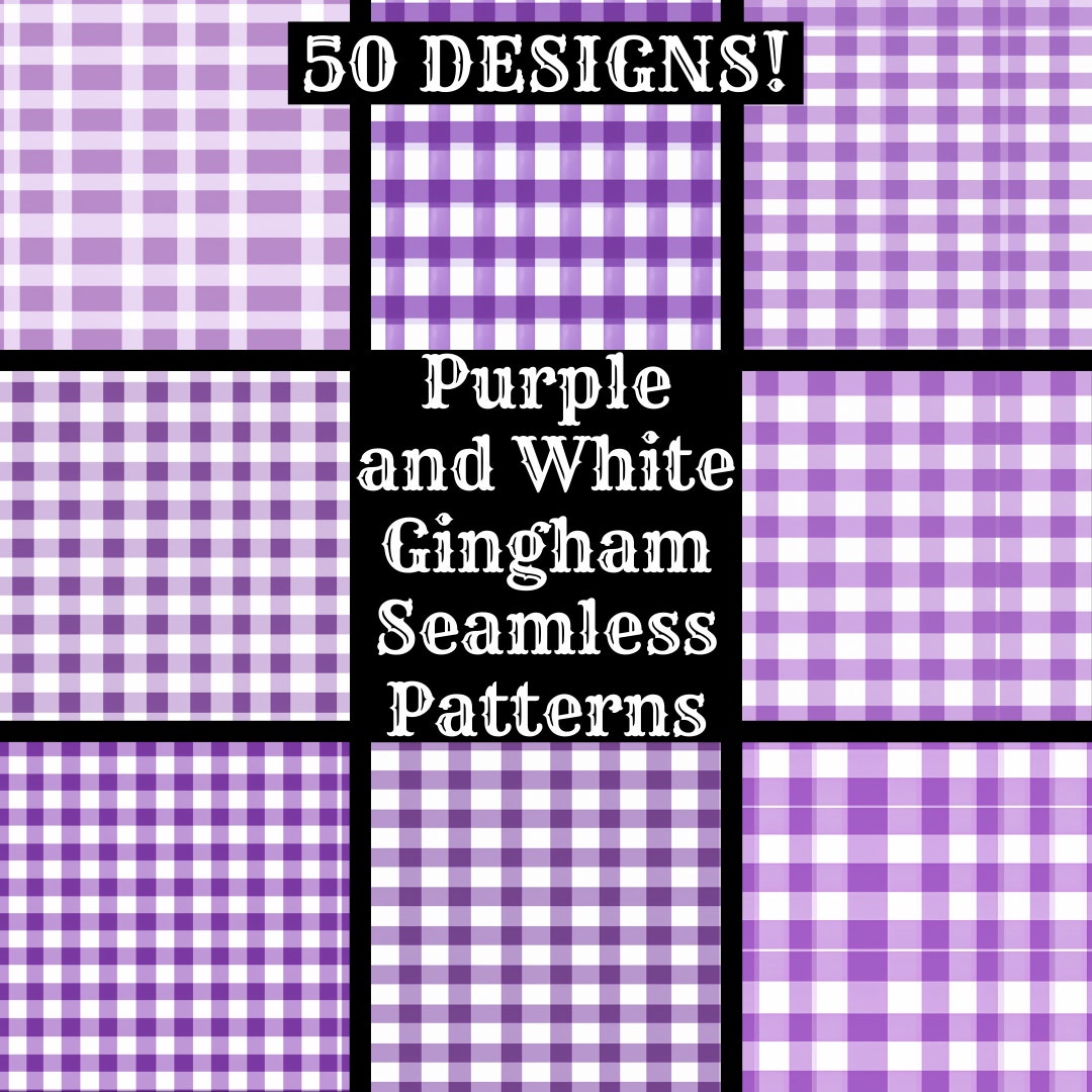 Purple Gingham Seamless Pattern: Scrapbook Paper (digital Download) - Etsy