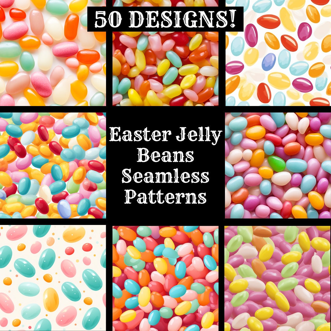 Easter Jelly Beans Seamless Digital Paper, Printable Scrapbook Paper ...