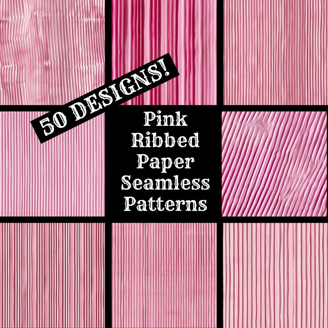 Pink Ribbed Paper: 50 Seamless Textures (digital Download) - Etsy