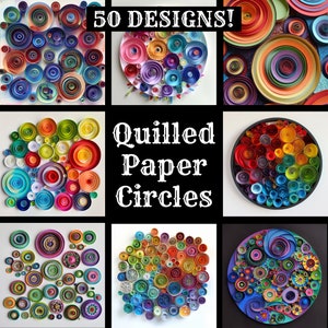 Quilled Paper Circles: High Resolution Digital Paper (PNG) - Etsy