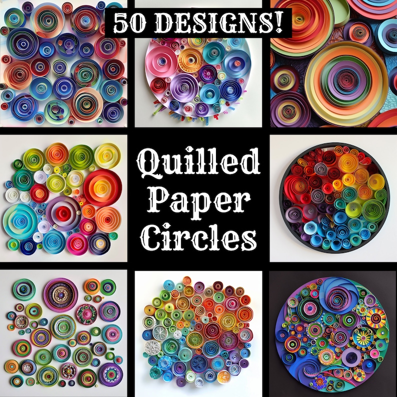 Quilled Paper Circles Paper, Quilled Paper Circles Printable Paper ...