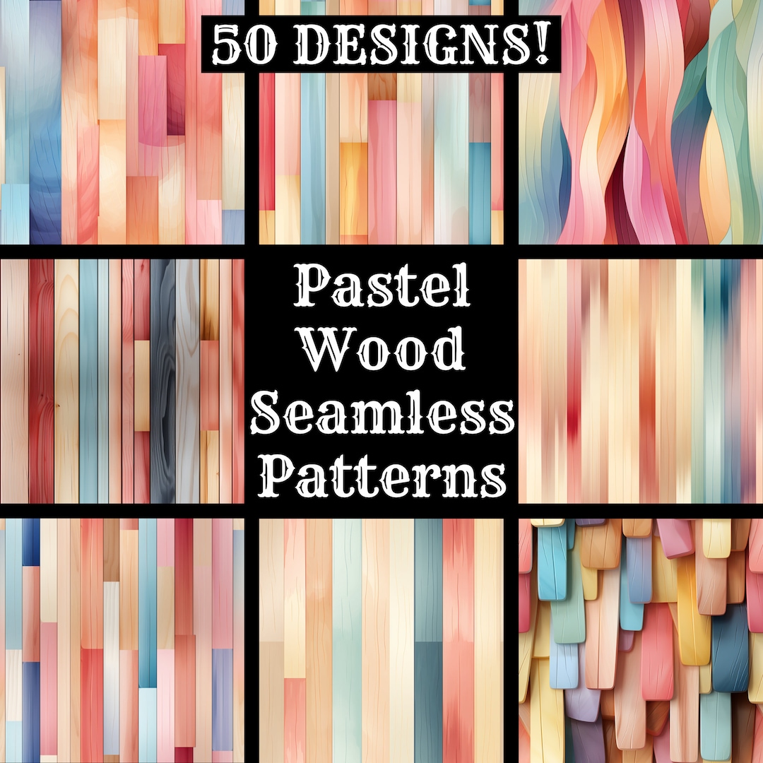 Pastel Wood Seamless Digital Paper, Printable Scrapbook Paper Seamless ...