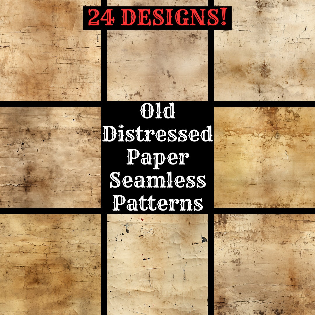 Old Distressed Paper Seamless Digital Paper, Printable Scrapbook Paper ...
