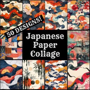 Japanese Paper Collage: Vintage Scrapbook Paper (digital Download) - Etsy