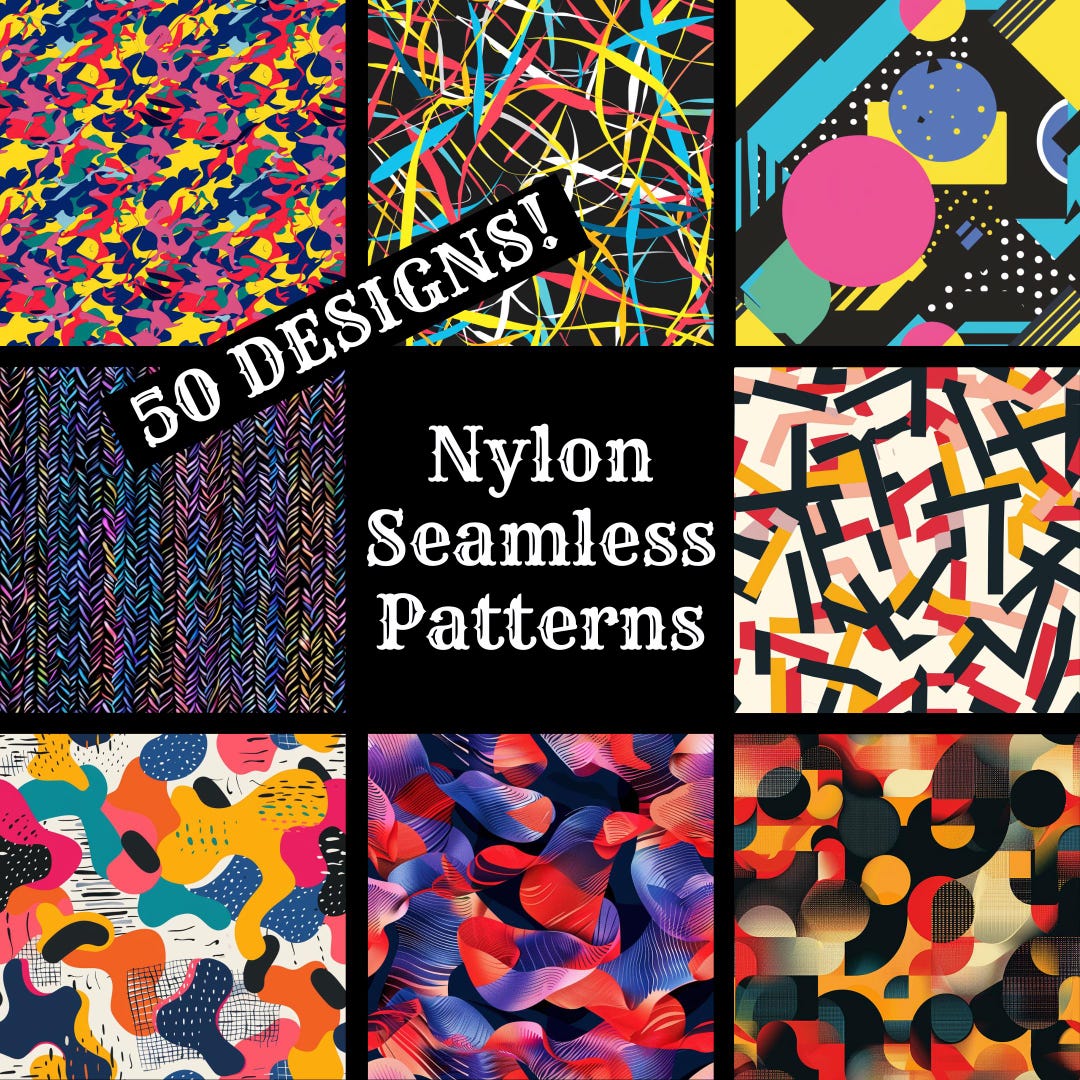 Nylon Seamless Pattern: 50 Printable Scrapbook Papers (digital Download ...