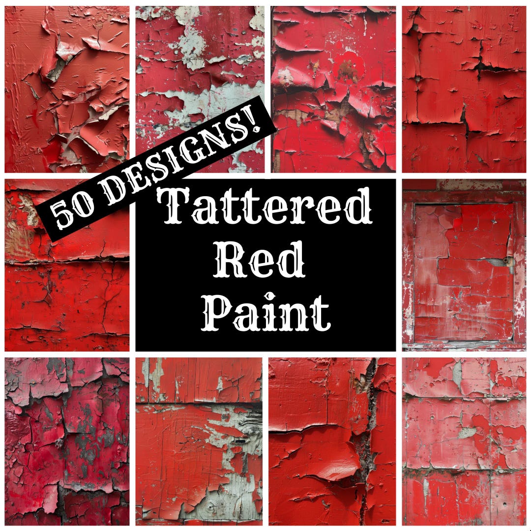 Tattered Red Paint Journal Paper, Tattered Red Paint Printable Paper ...