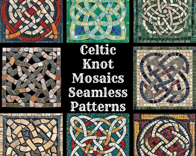 Celtic Knots and Designs Digital Paper Pack, Celtic Art, Commercial Use ...