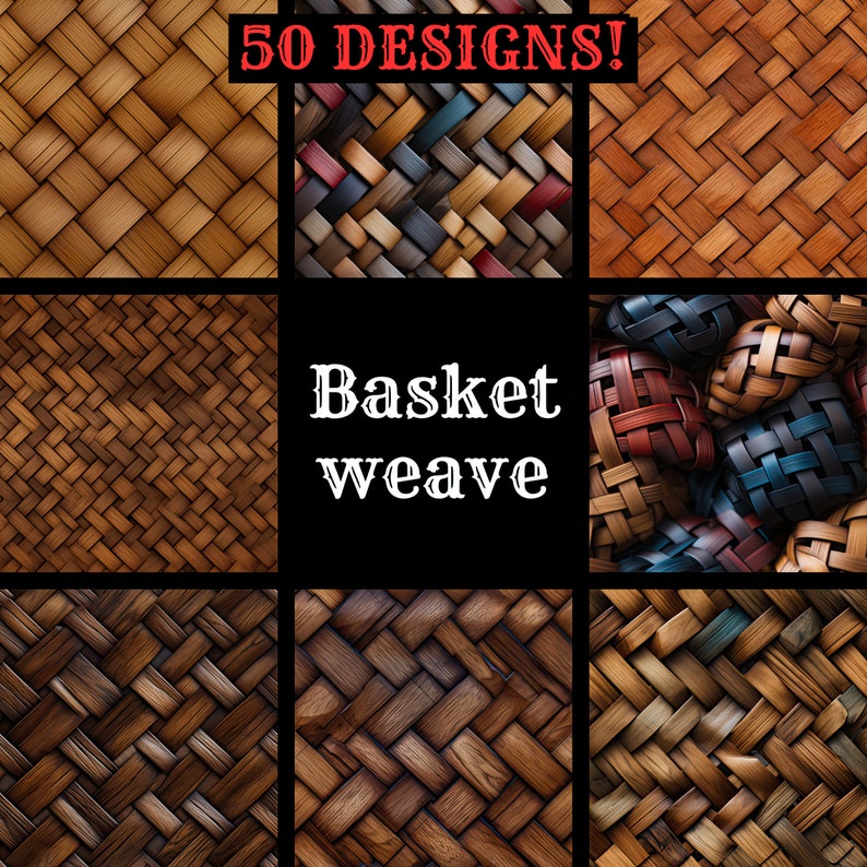 Basketweave Digital Paper for Scrapbooking and Commercial Use - Etsy