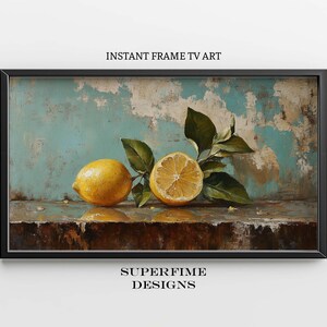 Still Life Lemon Frame TV Art, Still Life Lemon TV Scenery Screensaver ...