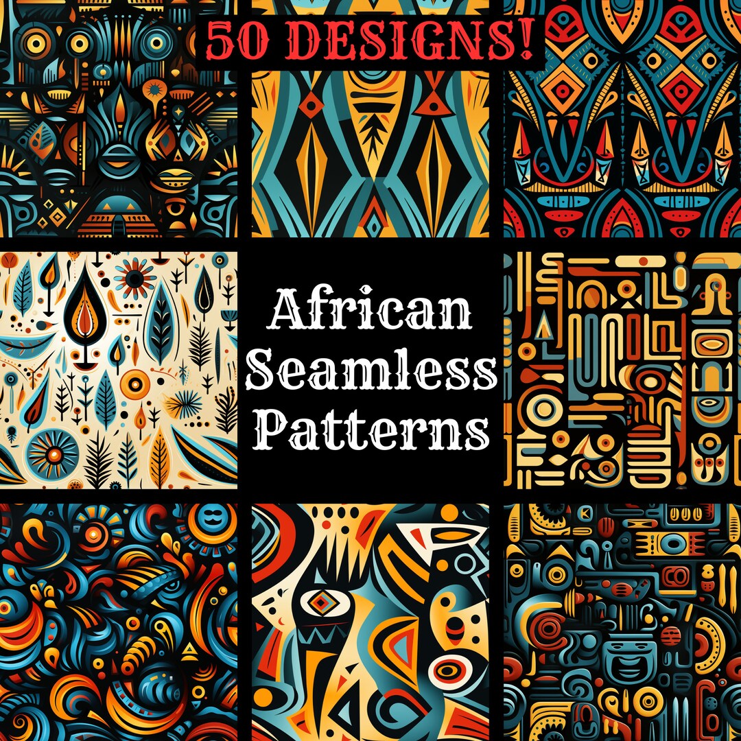 African Seamless Digital Paper, Printable Scrapbook Paper Seamless ...