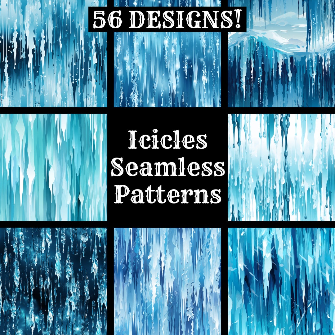 Icicles Seamless Digital Paper: Printable Scrapbook Textures (digital ...