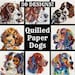 Quilled Paper Dogs: High Resolution Digital Paper (PNG) - Etsy