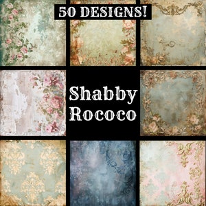 Shabby Rococo Paper, Shabby Rococo Printable Paper, Vintage Shabby ...