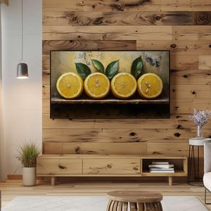 Still Life Lemon Frame TV Art, Still Life Lemon TV Scenery Screensaver ...