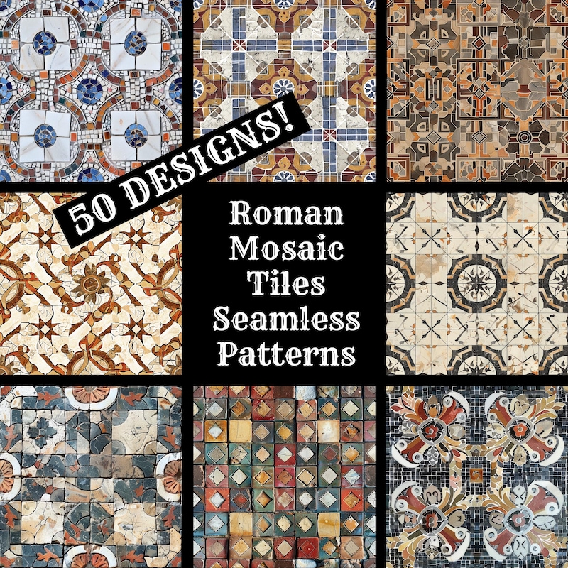 Roman Mosaic Paper - Etsy