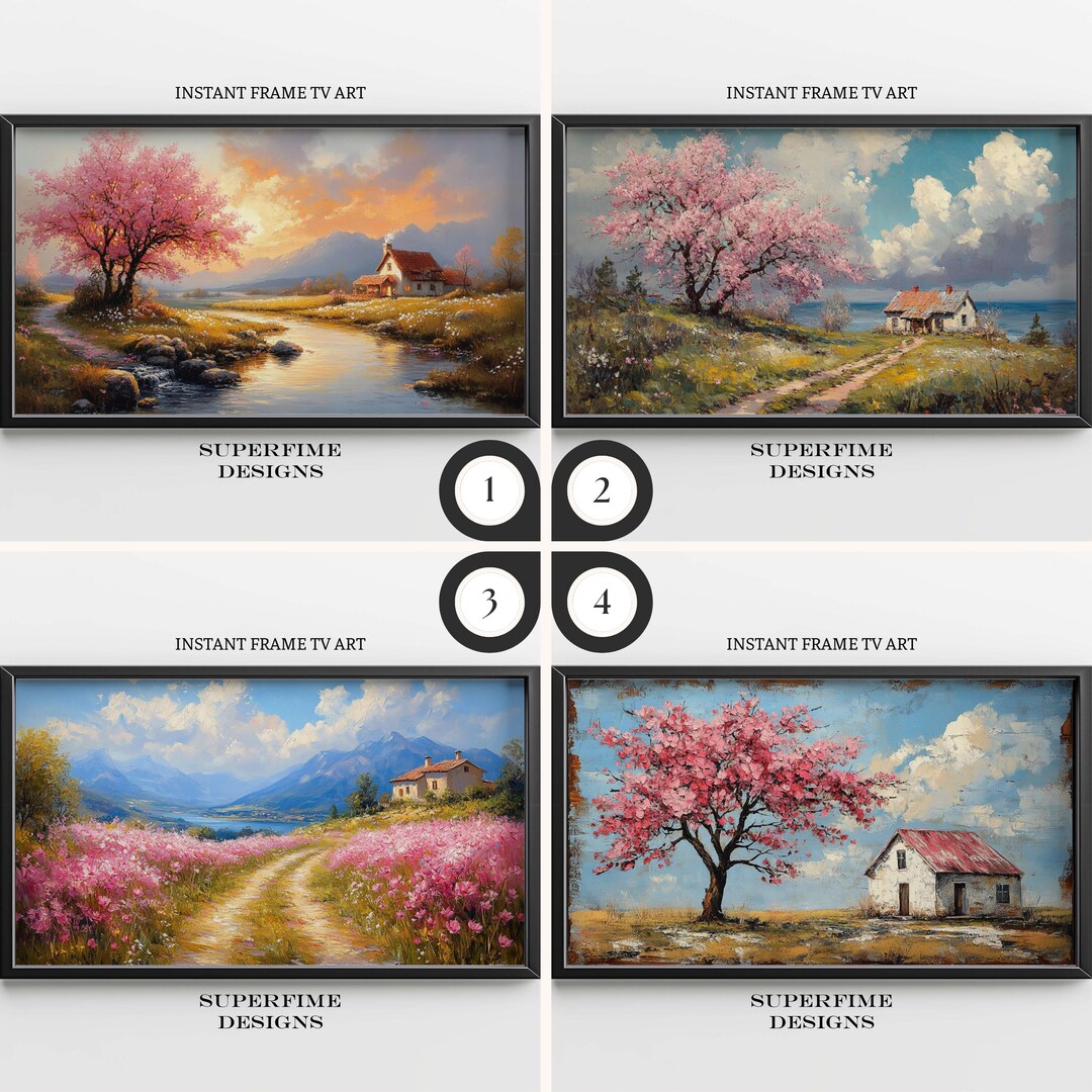 Modern Spring Scenery Frame TV Art, Modern Spring Scenery TV Scenery ...