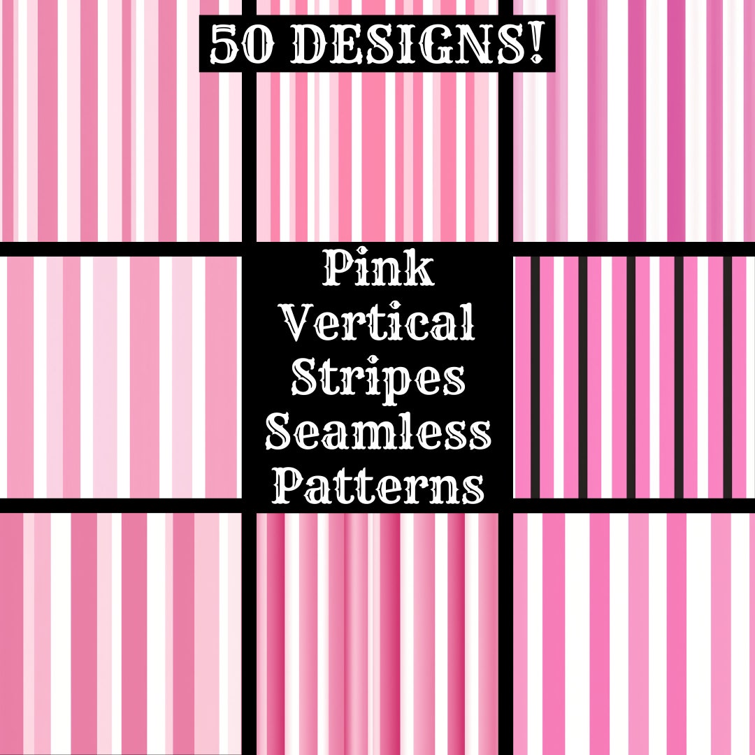 Pink Vertical Stripes Seamless Digital Paper, Printable Scrapbook Paper ...