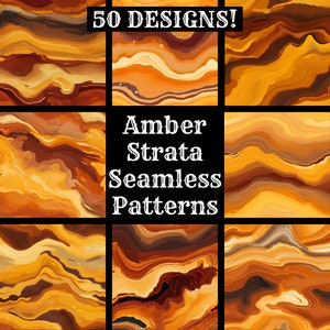 Amber Strata Seamless Digital Paper, Printable Scrapbook Paper Seamless ...