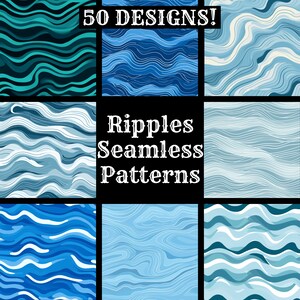 Ripples Seamless Digital Paper, Printable Scrapbook Paper Seamless ...