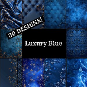 Luxury Blue Journal Paper, Luxury Blue Printable Paper, Vintage Luxury ...
