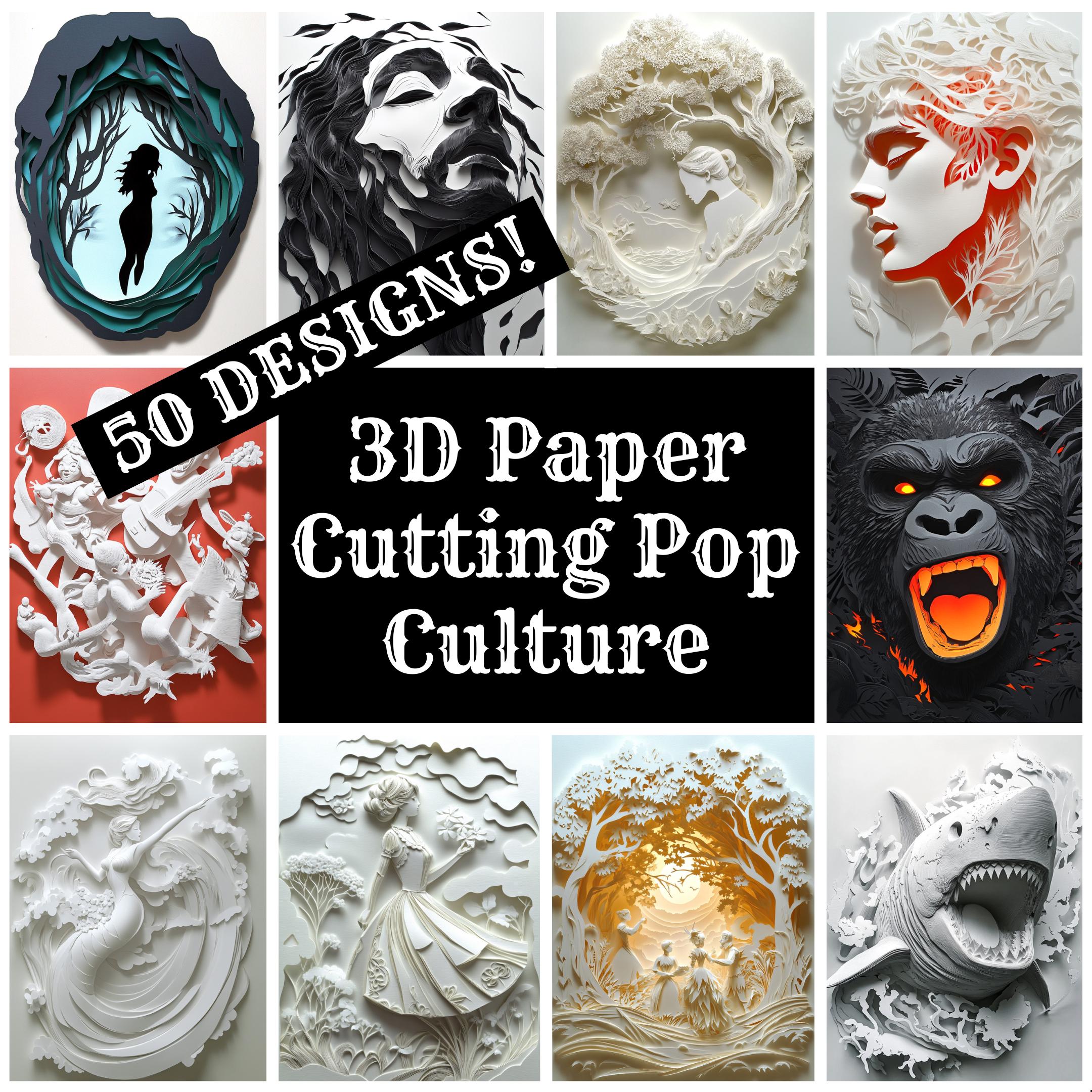 3D Paper Cutting Pop Culture: Journal Inserts (PNG Digital Download) - Etsy