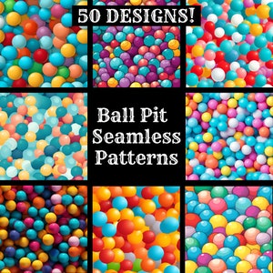 Ball Pit Seamless Digital Paper, Printable Scrapbook Paper Seamless ...
