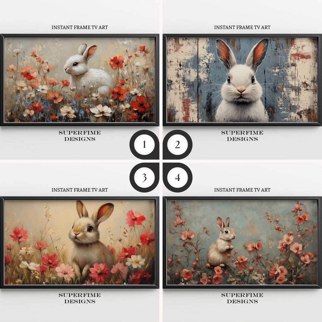 Neutral Spring Rabbit TV Art: Scenery Screensaver (digital Download) - Etsy