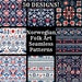 Norwegian Folk Art Seamless Patterns: Digital Scrapbook Paper (PNG) - Etsy