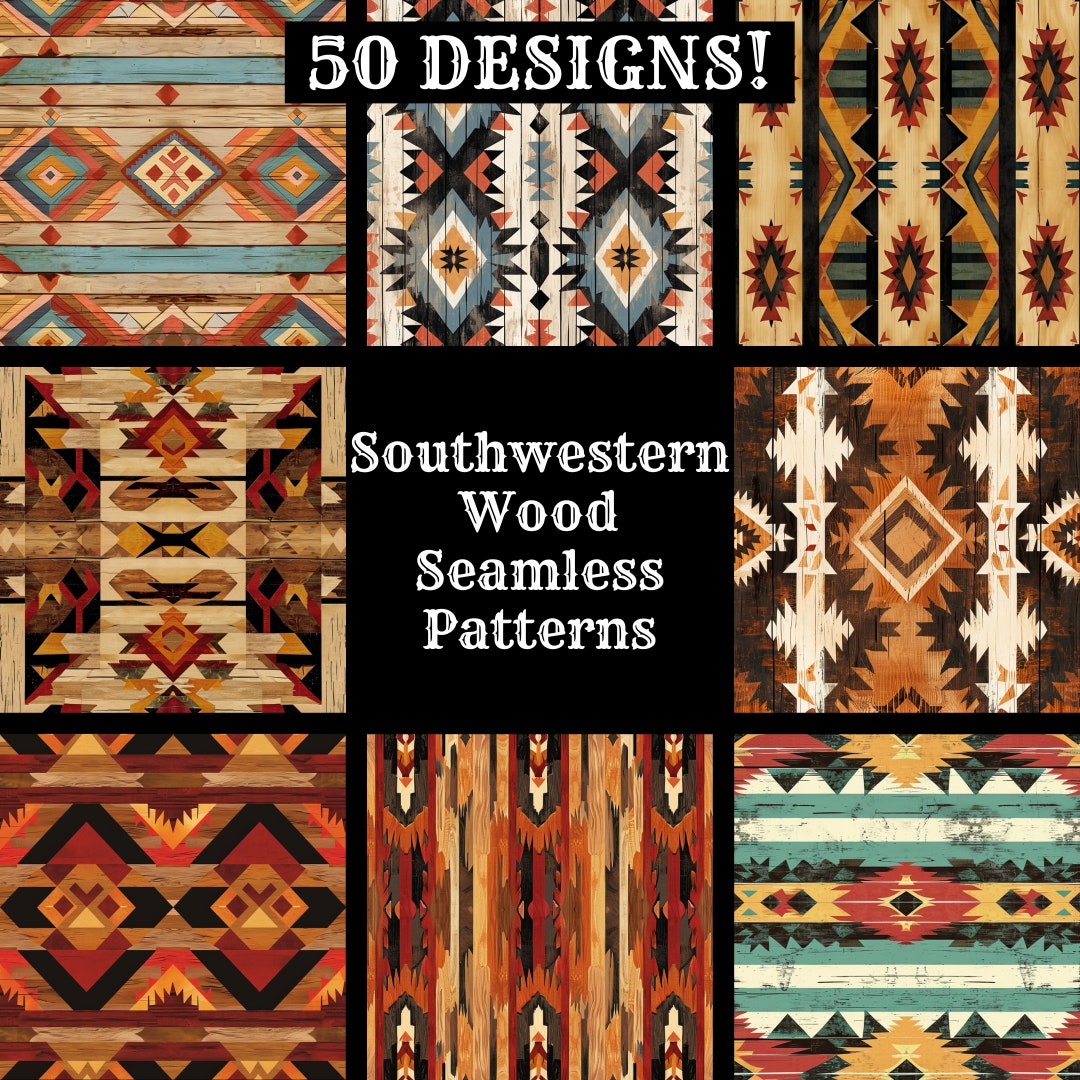 Southwestern Wood Seamless Digital Paper, Printable Scrapbook Paper ...