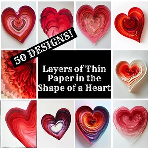 Heart Paper Layers: Vintage Journal Inserts (PNG Digital Download) - Etsy