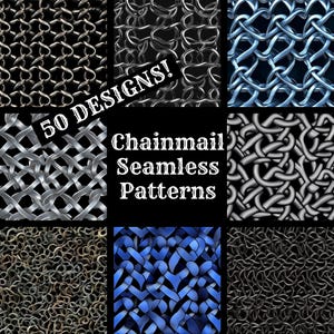 Chainmail Seamless Digital Paper, Chainmail Printable Scrapbook Paper ...