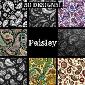 Paisley Paper, Paisley Printable Paper, Vintage Paisley, Paisley ...