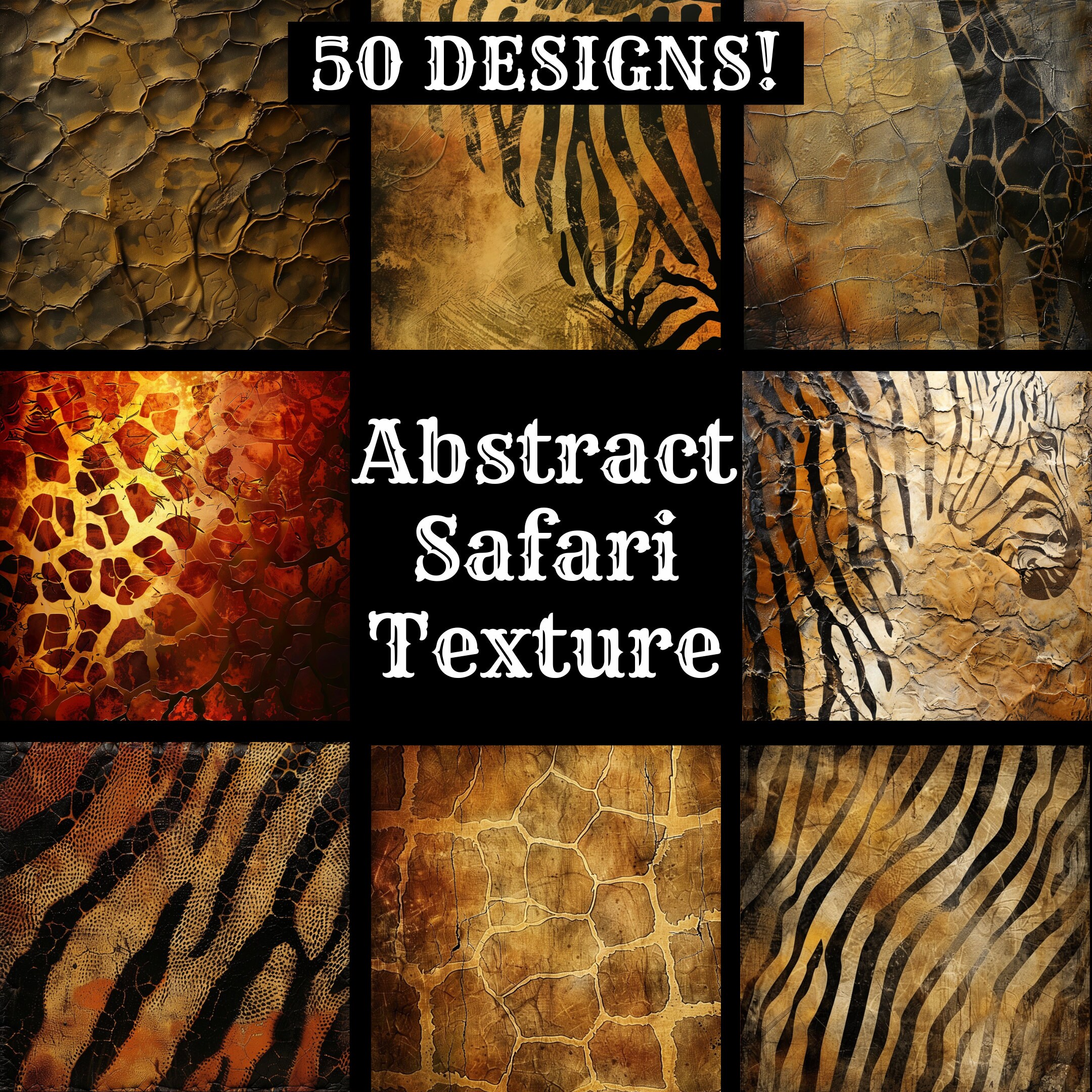 Abstract Safari Texture Paper, Abstract Safari Texture Printable Paper ...