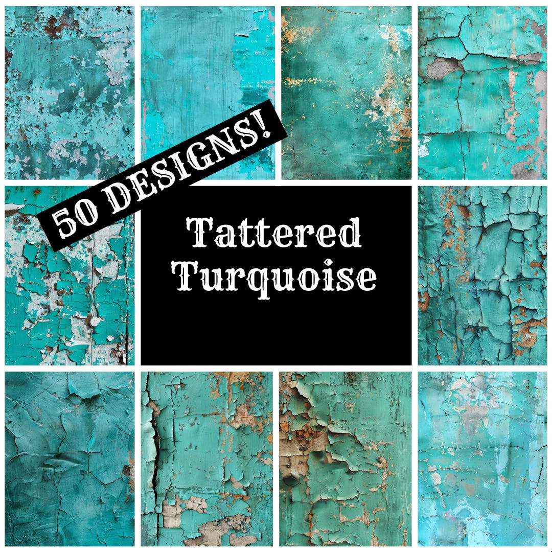 Tattered Turquoise Journal Paper, Tattered Turquoise Printable Paper ...