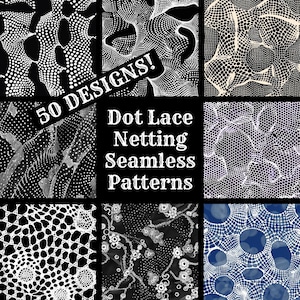 Dot Lace Netting Seamless Digital Paper, Dot Lace Netting Printable ...