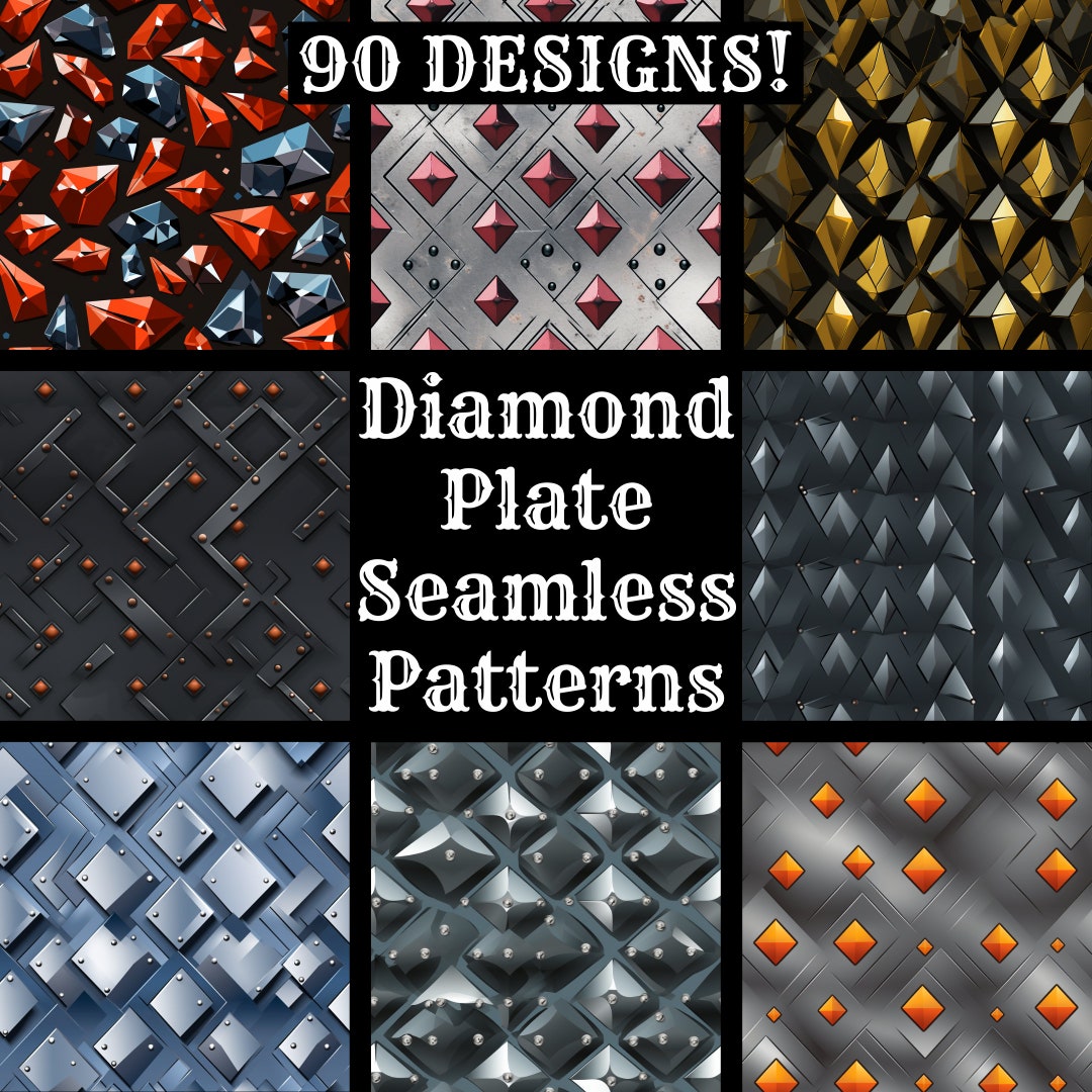 Diamond Plate Seamless Digital Paper, Printable Scrapbook Paper ...