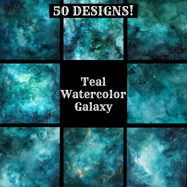 Teal Galaxy - Etsy