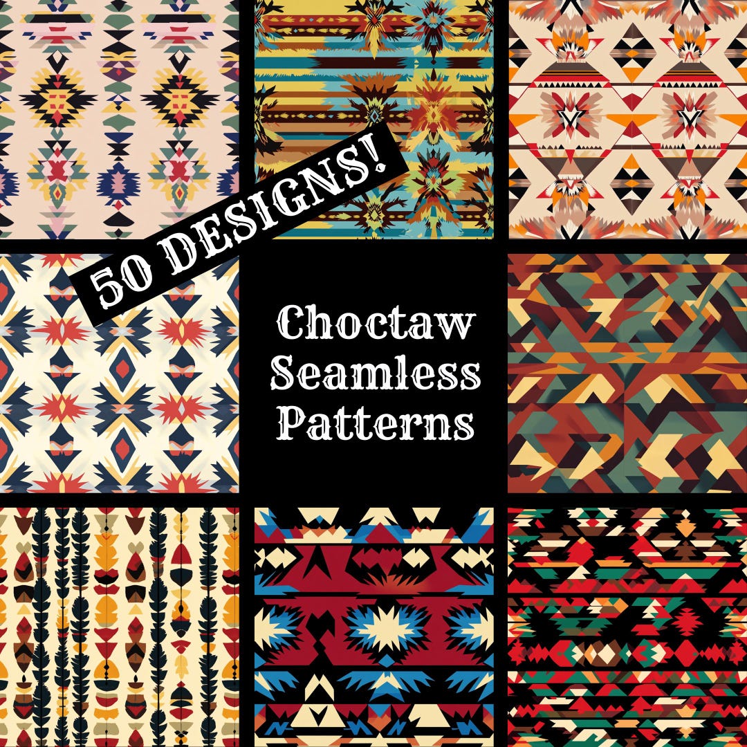Choctaw Seamless Pattern: Printable Scrapbook Paper (digital Download ...