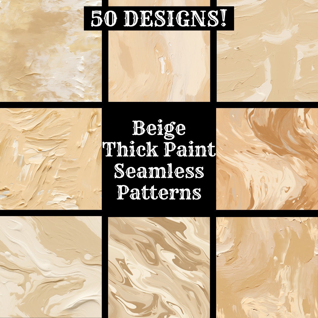 Beige Thick Paint Seamless Digital Paper, Printable Scrapbook Paper ...