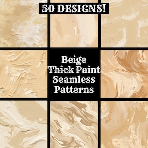 Beige Thick Paint Seamless Digital Paper, Printable Scrapbook Paper ...