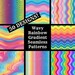 Rainbow Gradient Seamless Paper: Wavy Texture Designs (digital Download ...