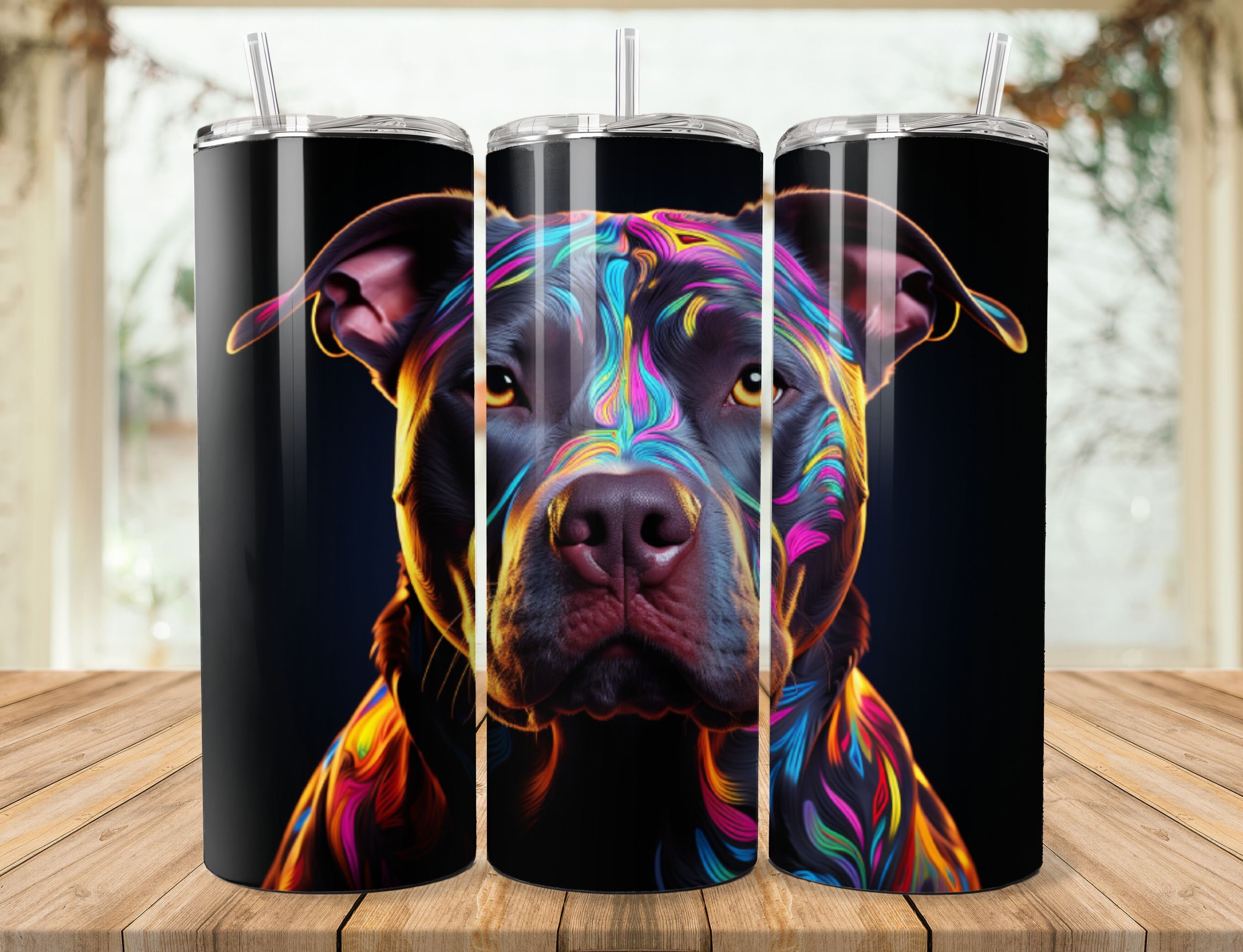 Neon Pitbull Tumbler Wrap Bundle 20 Pack 20 Oz Skinny Tumbler - Etsy